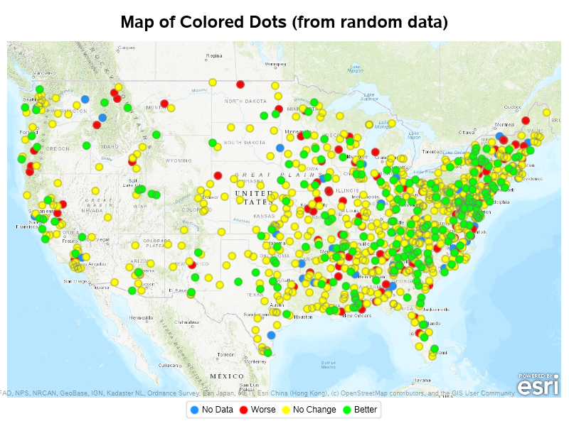 Colored Dot Map Colored Dot Map
